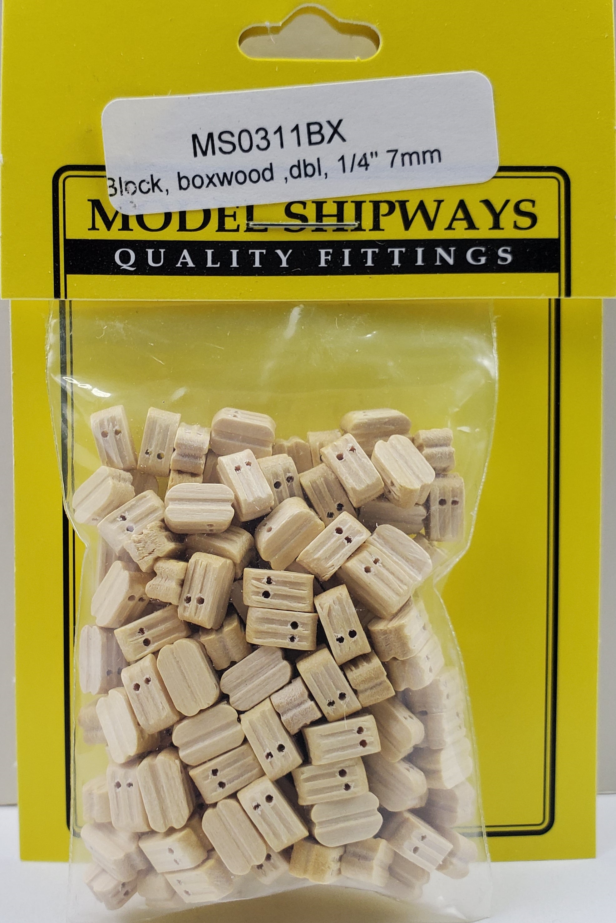 Model Expo - 1/4" (7mm) Boxwood Double Sheave Block 150 pcs – Model ...