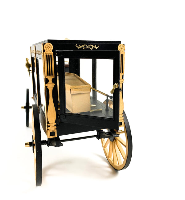 Model Trailways 1895 Horse-Drawn Hearse Wagon Wood & Metal Model Kit 1 ...
